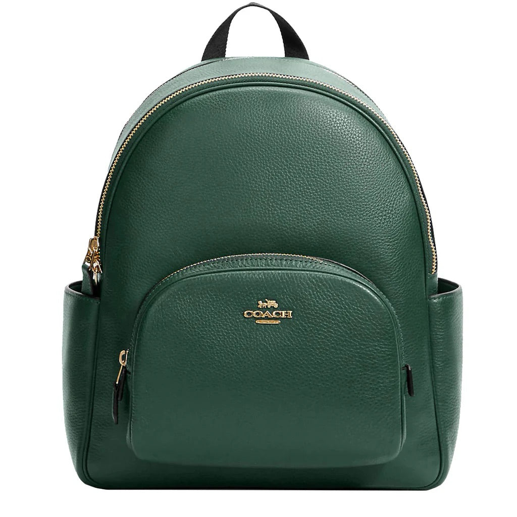 Coach Court Medium Leather Backpack Bag – luxebags singapore